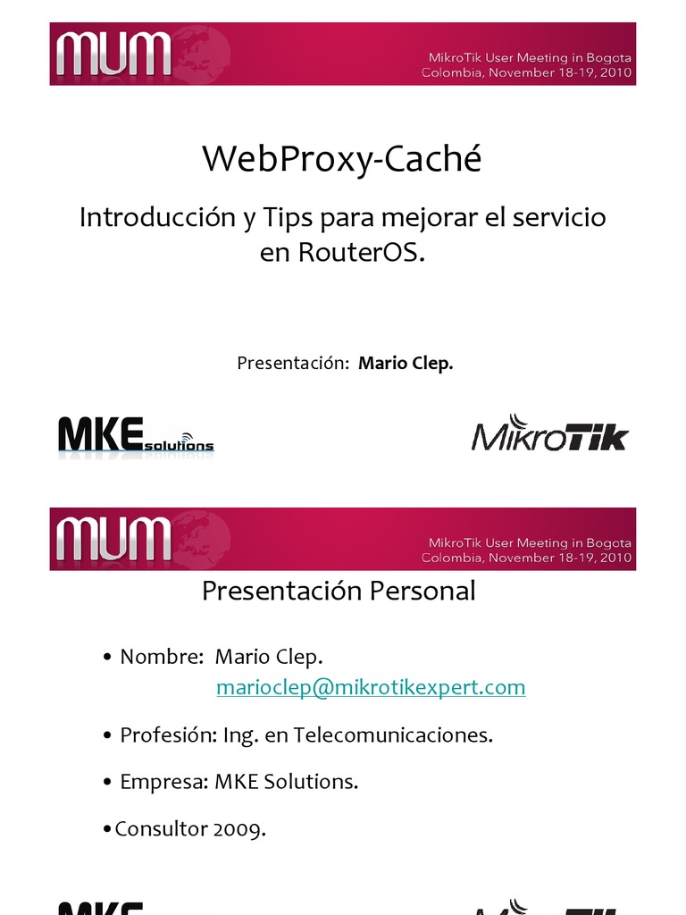 Configuración y optimización de un servicio de WebProxy-Caché en RouterOS | PDF | Servidor proxy ...