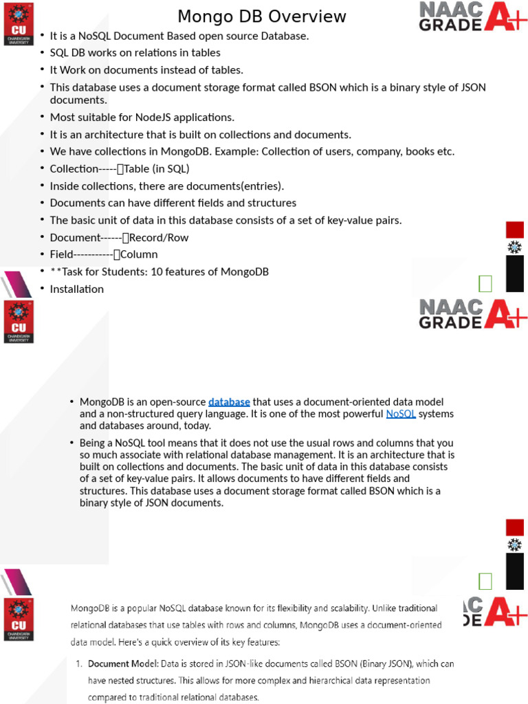 MongoDB Guide for Students | PDF