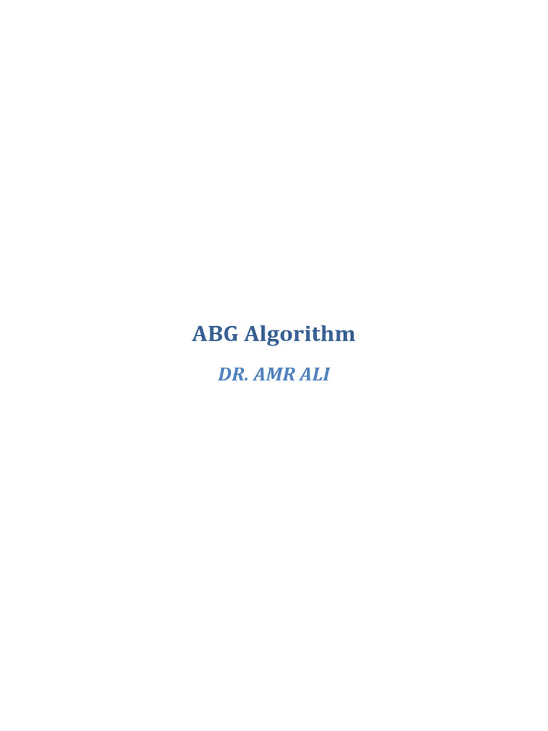 ABG Algorithm | PDF
