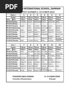 Time Table 2024 - 2025 | PDF