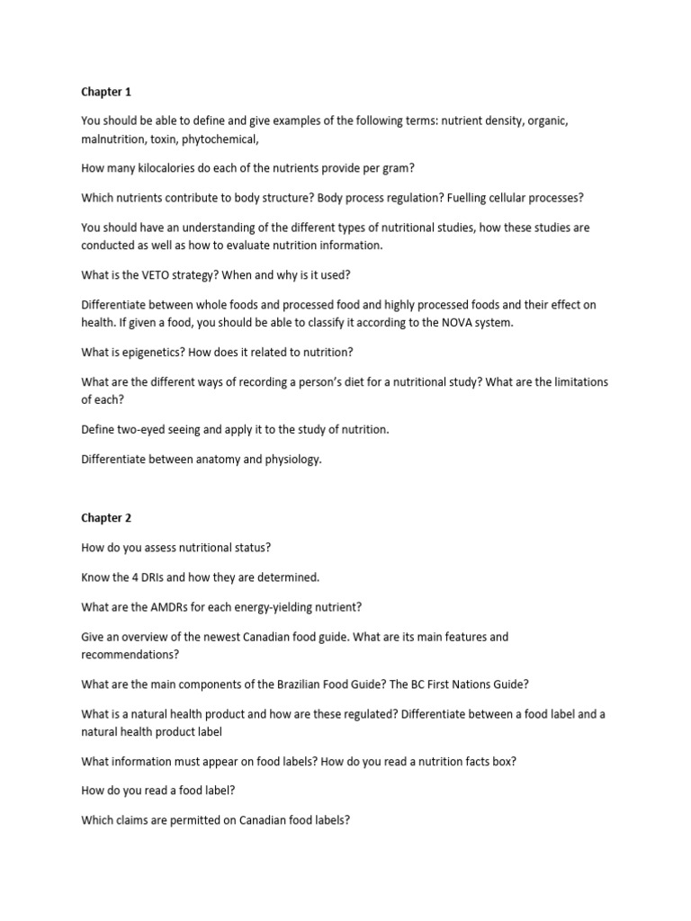 midterm questions bpk | PDF