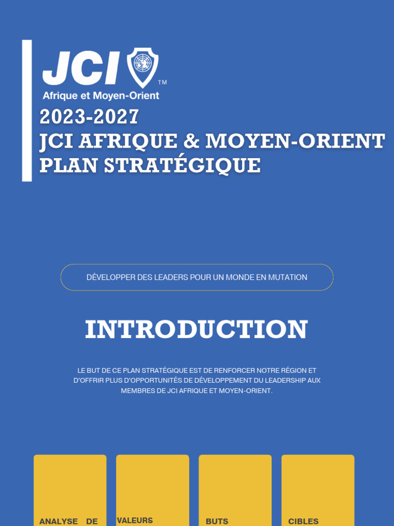 JCI Afrique Moyen-Orient Leadership Plan | PDF | Career & Growth ...