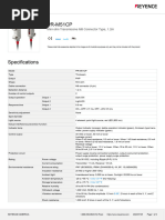 Keyence LM-1100 Data Sheet | PDF | Power Supply | Imaging