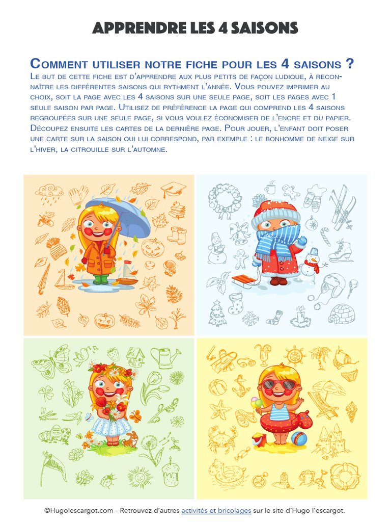 Apprendre Les 4 Saisons | PDF