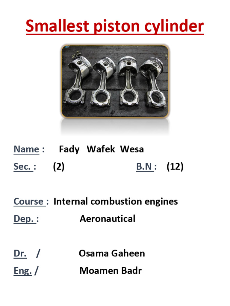 Smallest Piston | PDF