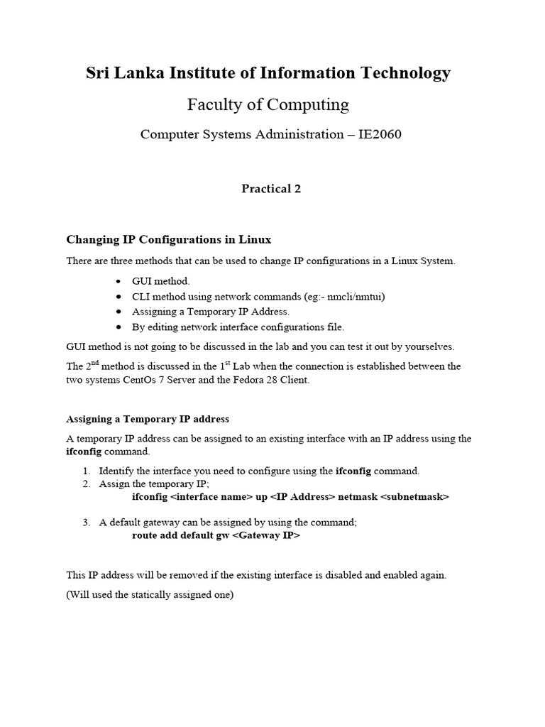 2023 S2 IE2060 LabSheet 02 | PDF