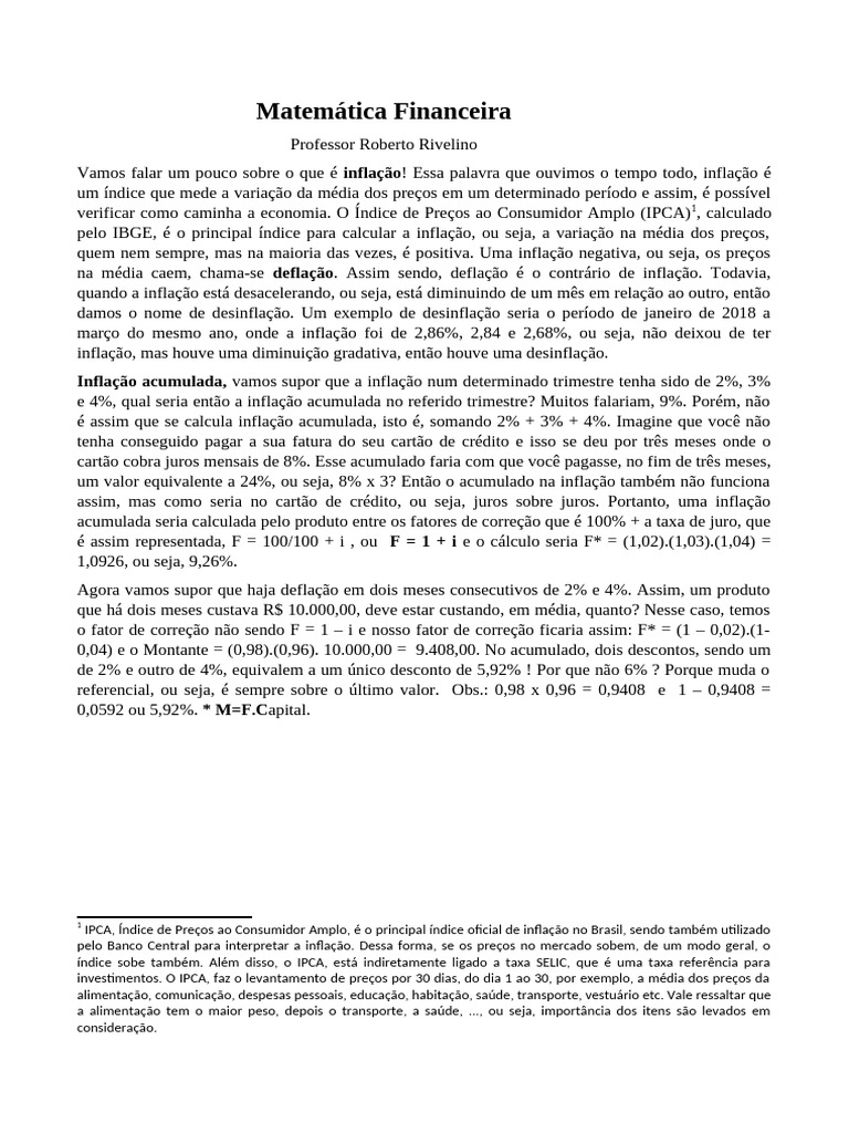 Artigo IPCA | PDF