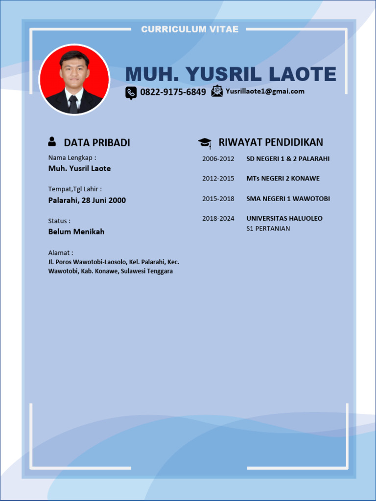 CV Yusril Laote | PDF