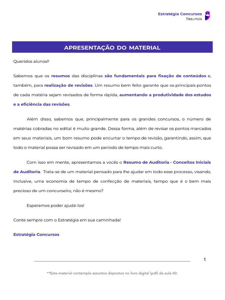 Resumo Aula 00 | PDF