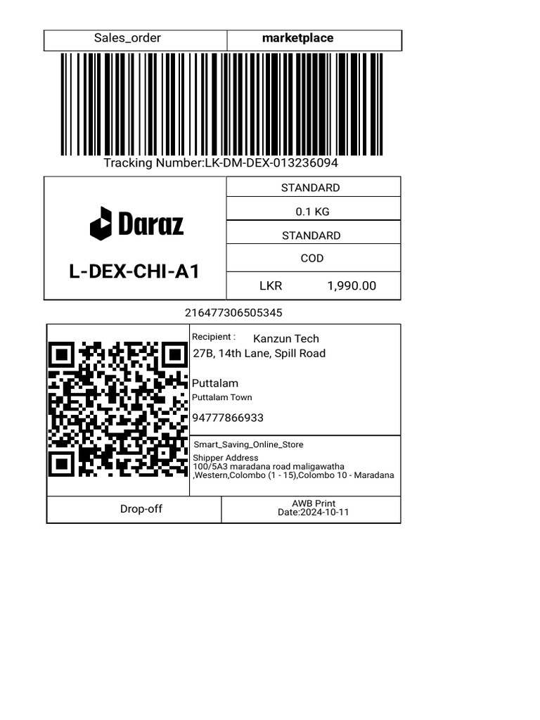 L-DEX-CHI-A1: Sales - Order | PDF