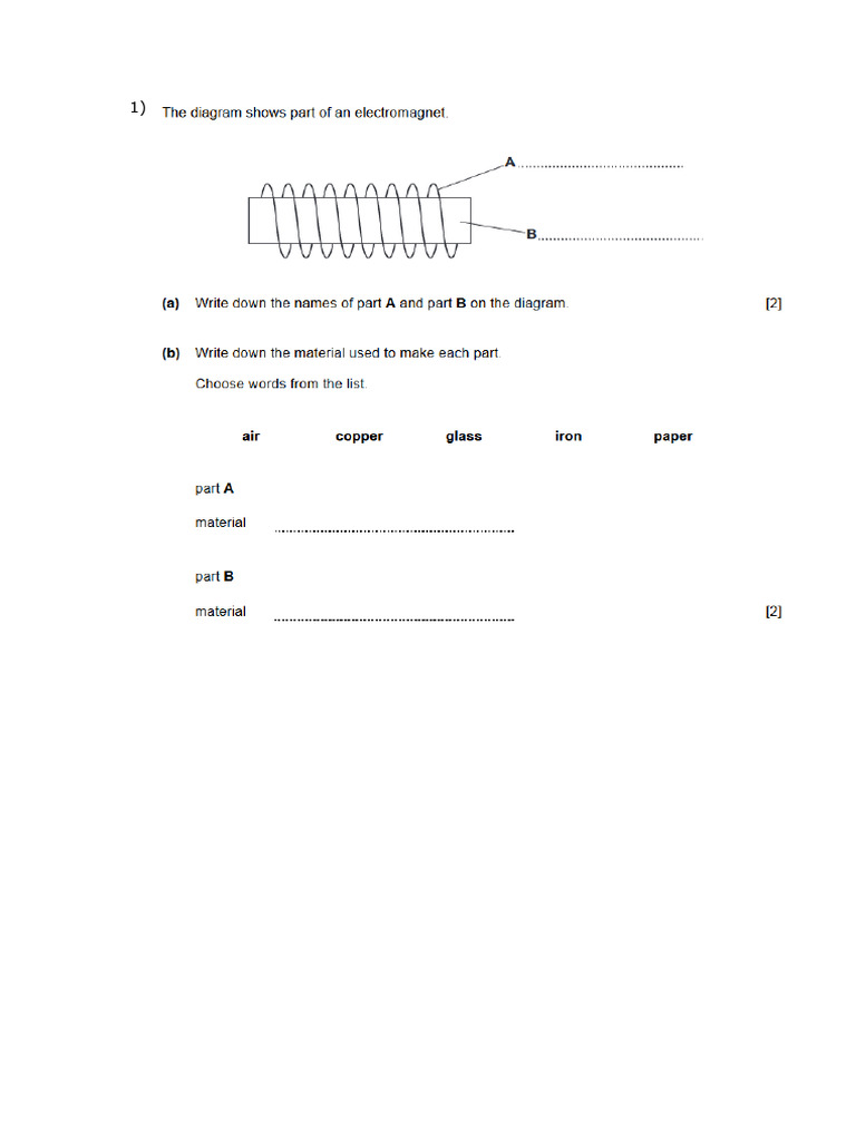Magnetism Worksheet | PDF