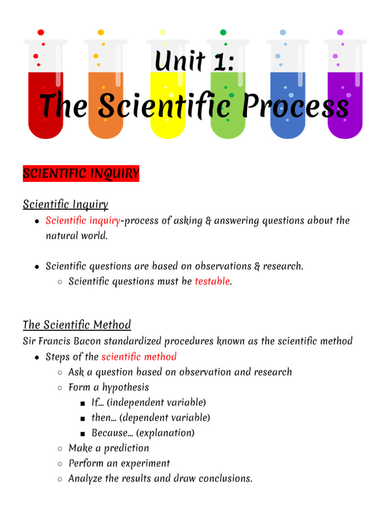 Review-Unit 1 Biology A | PDF
