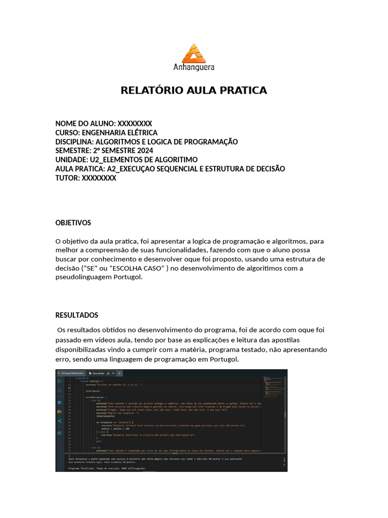 Relatório Aula Pratica | PDF | Algoritmos | Computadores