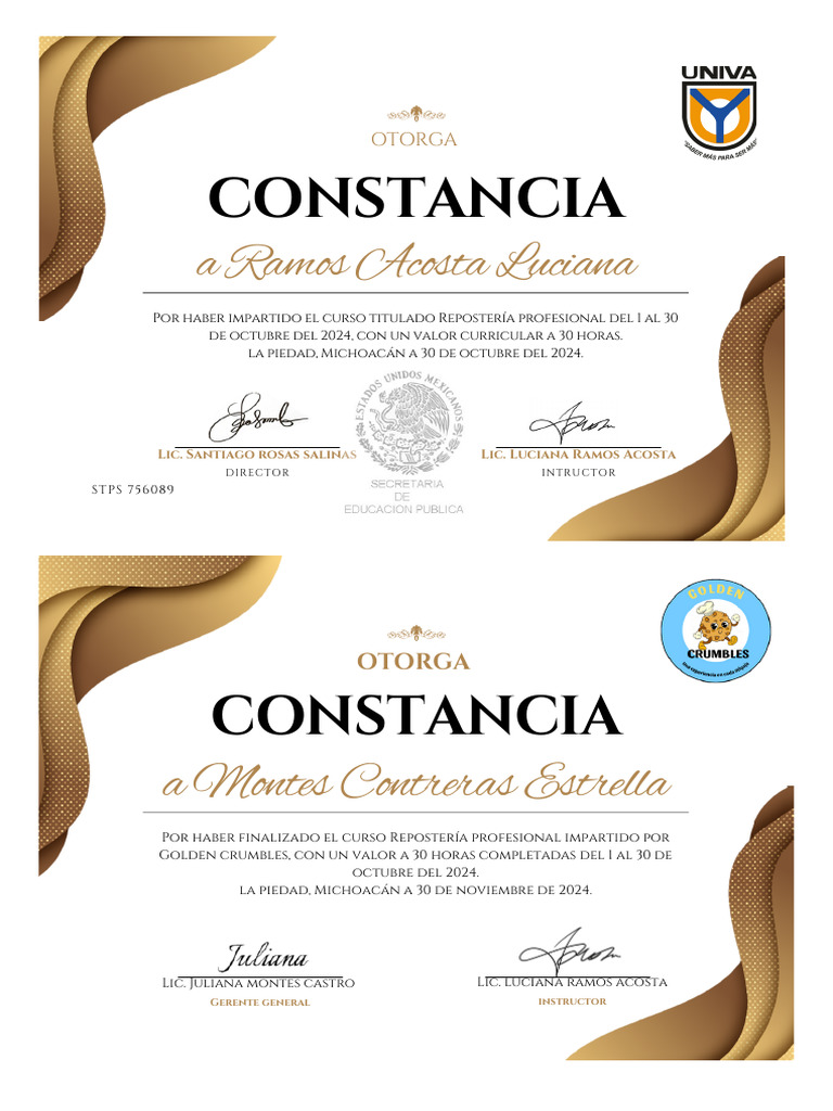 Constancias Estrella Oficiales | PDF