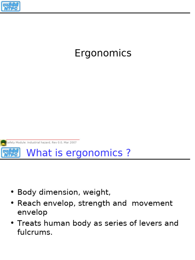 Ergonomics | PDF