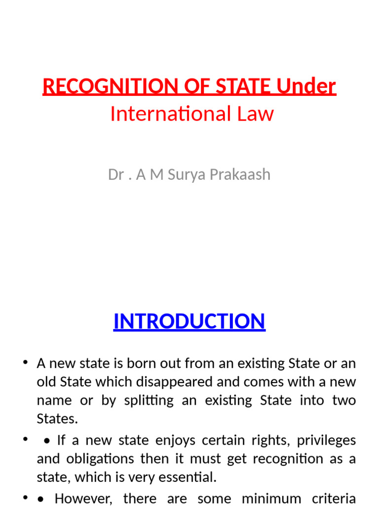Recognition of State-1 | PDF