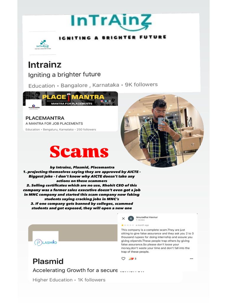 Scams Exposed - Intrainz, Plasmid, Intrainz Innovation | PDF