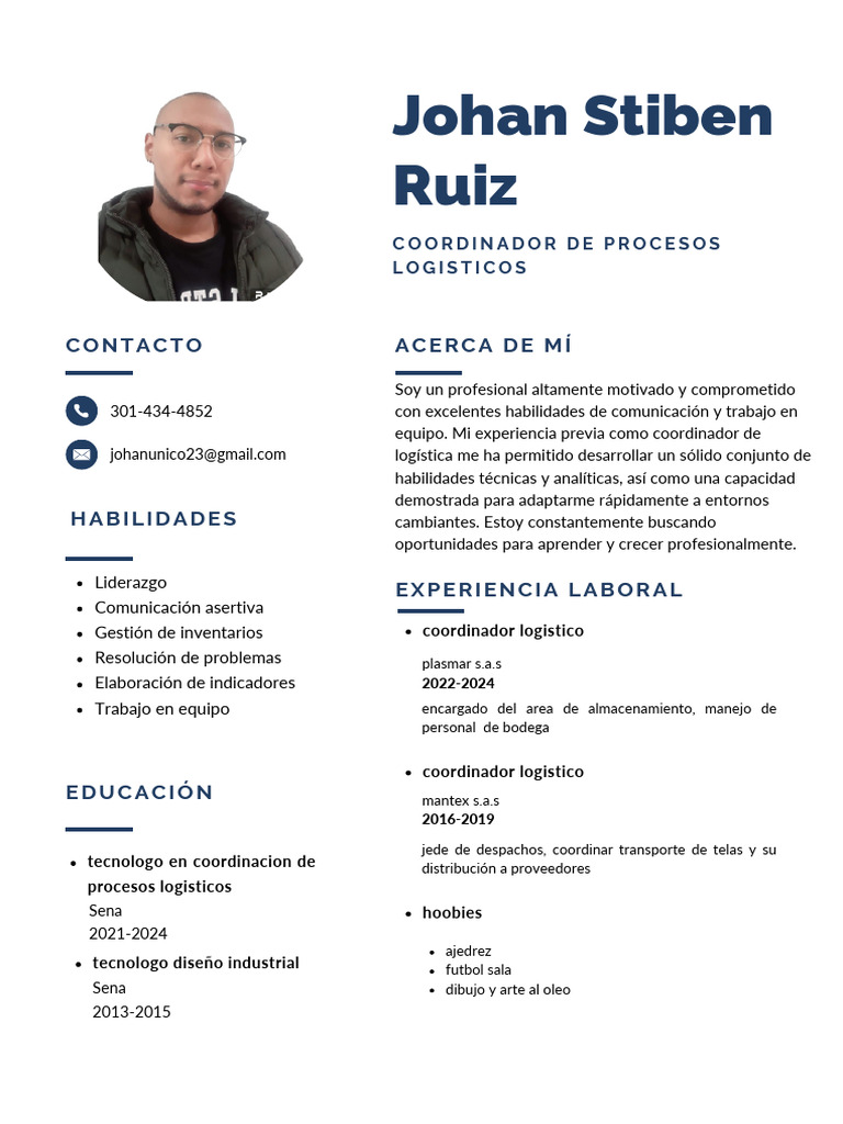 Currículum Vitae CV JOHAN RUIZ | PDF