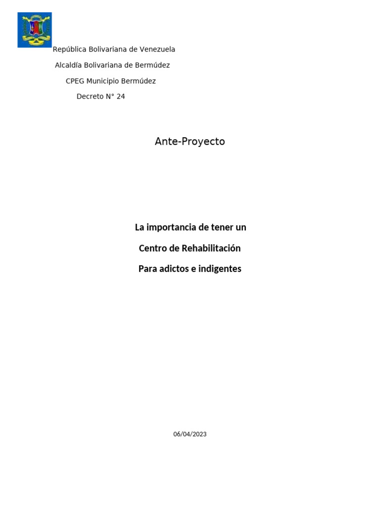 Anteproyecto Centro | PDF