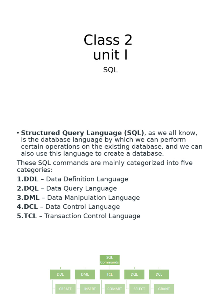 Class 2 | PDF | Databases | Sql