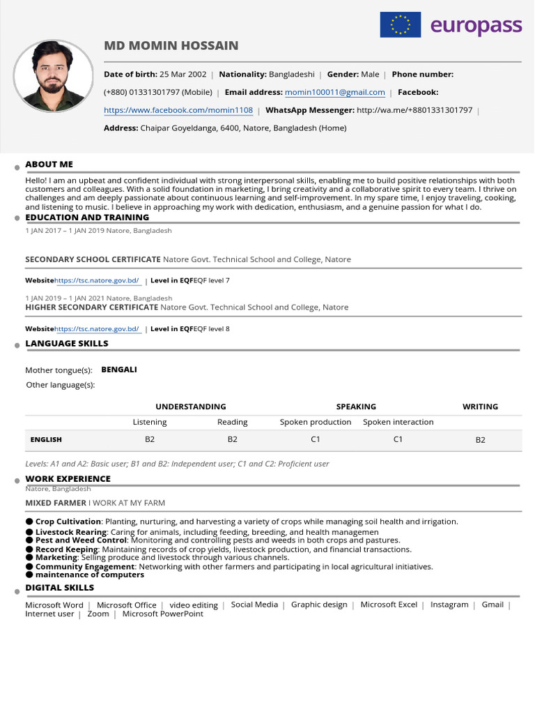 MD Momin Hossain | PDF