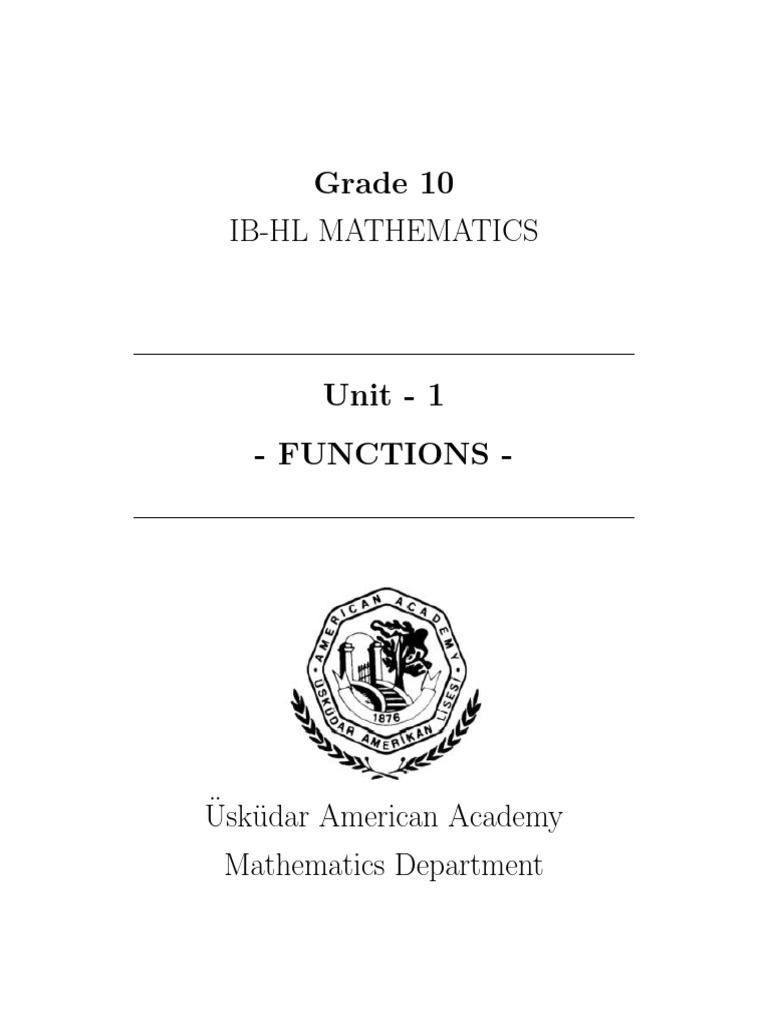 Unit 1 Functions | PDF