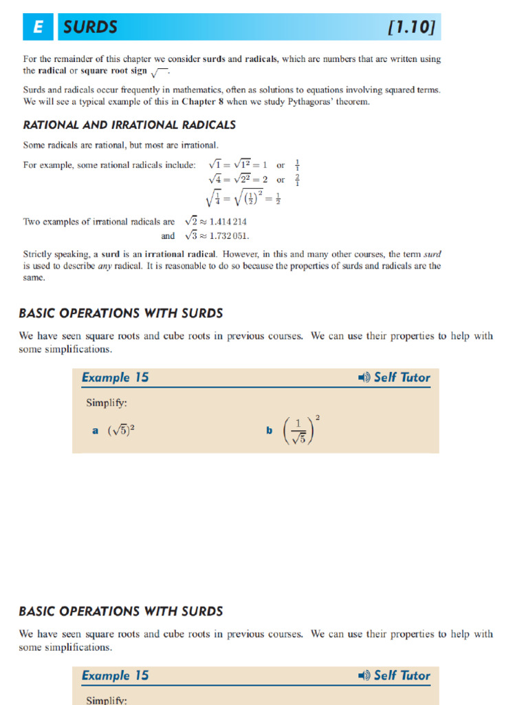 Surds 1 | PDF