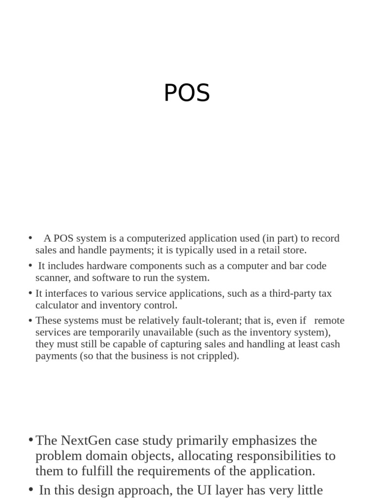 POS | PDF | Point Of Sale | Technology & Engineering