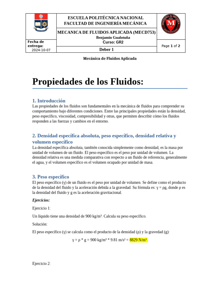 Fluidos 1 | PDF