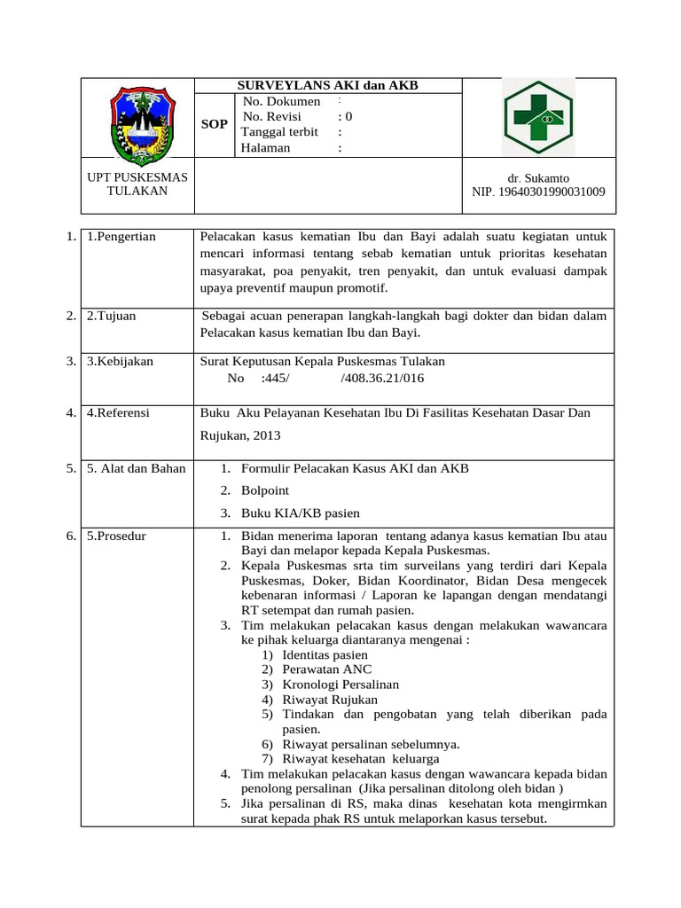 Sop Surveilans Aki Dan Akb | PDF