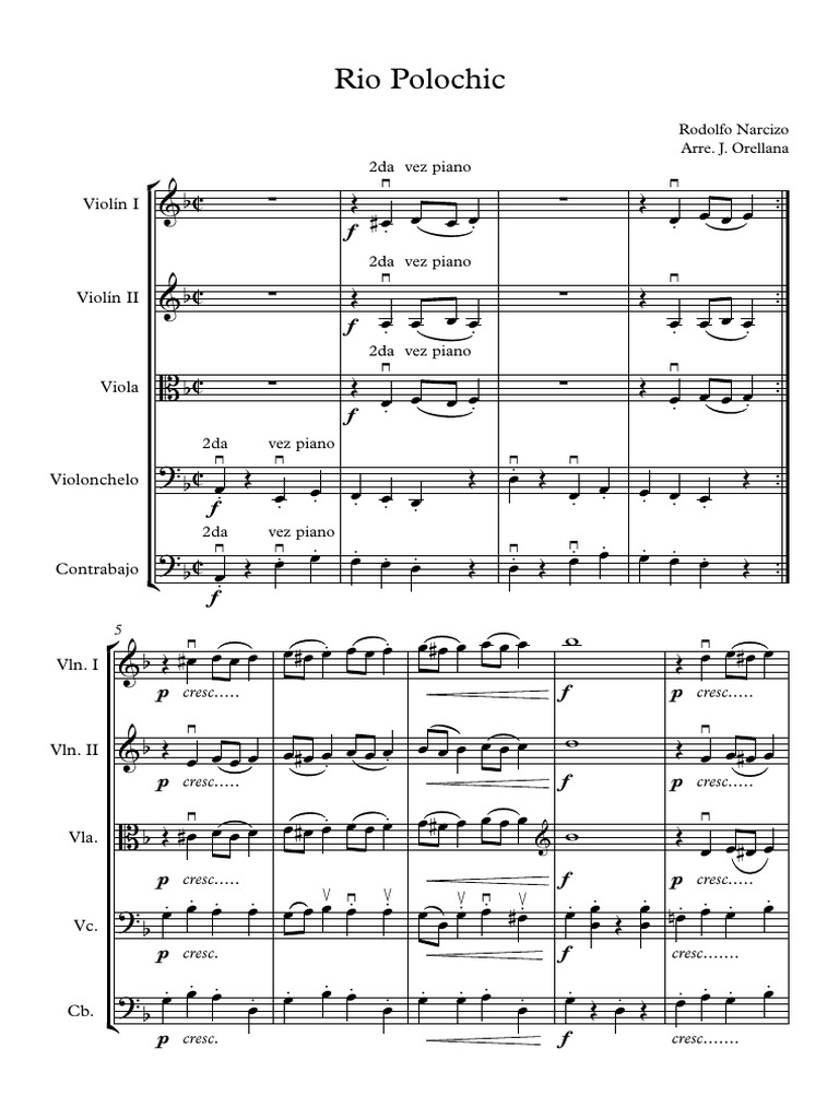 Rio Polochic - Score and Parts | PDF