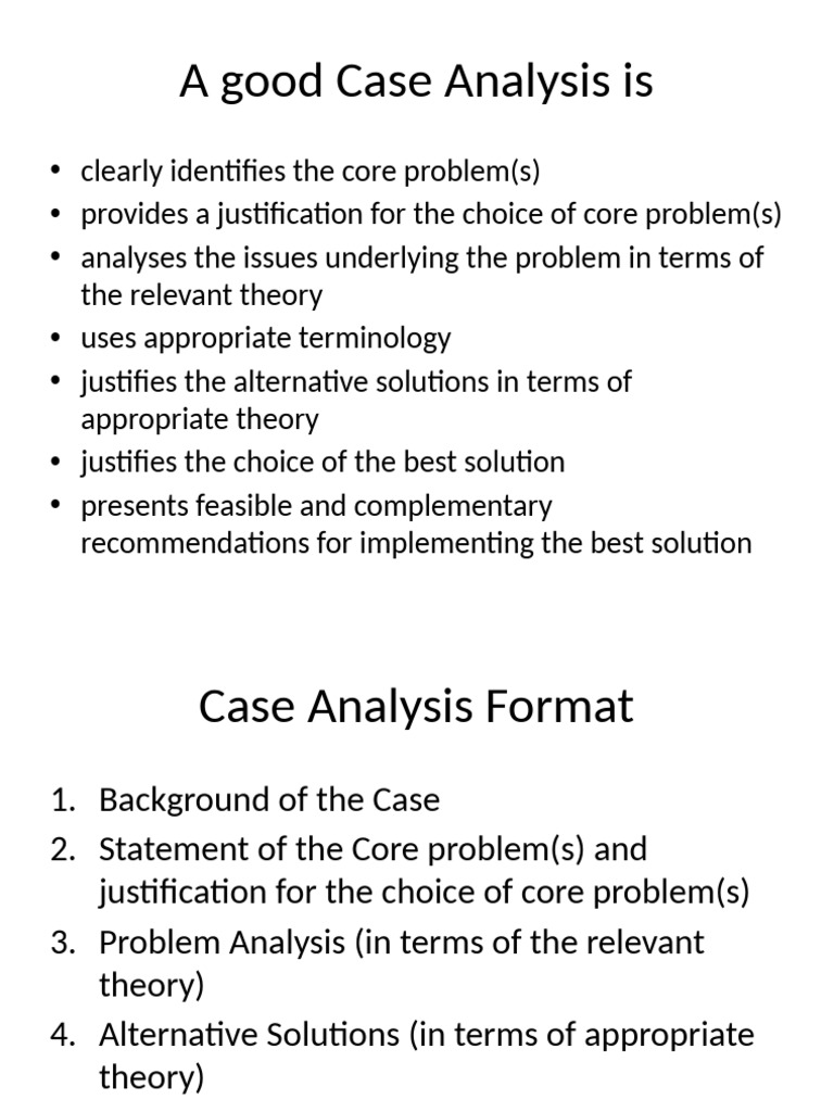 Case Analysis Format | PDF