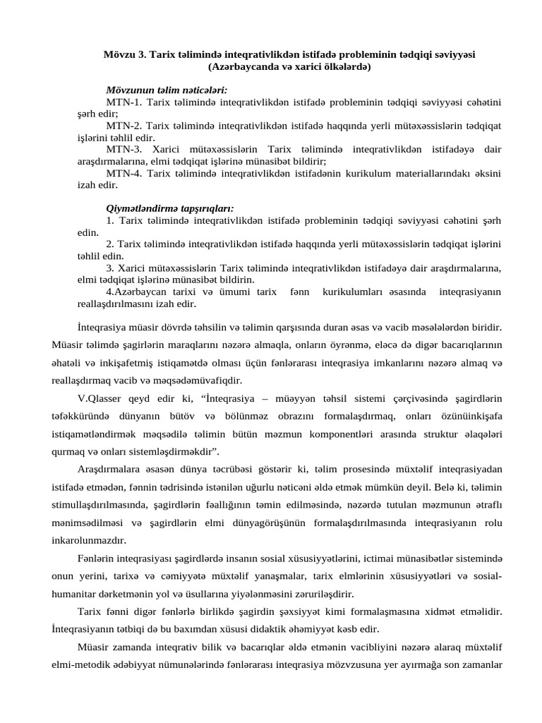 Muhazire-3 INTEQ | PDF