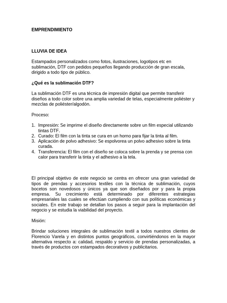 EMPRENDIMIENTO | PDF