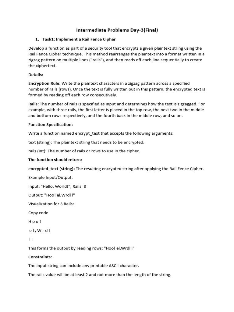 Day 3 Intermediate Final | PDF | Cipher | String (Computer Science)