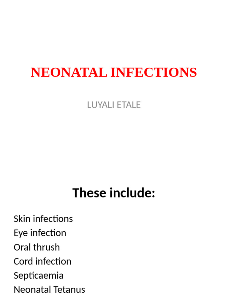 18.neonatal Infections 1 | PDF