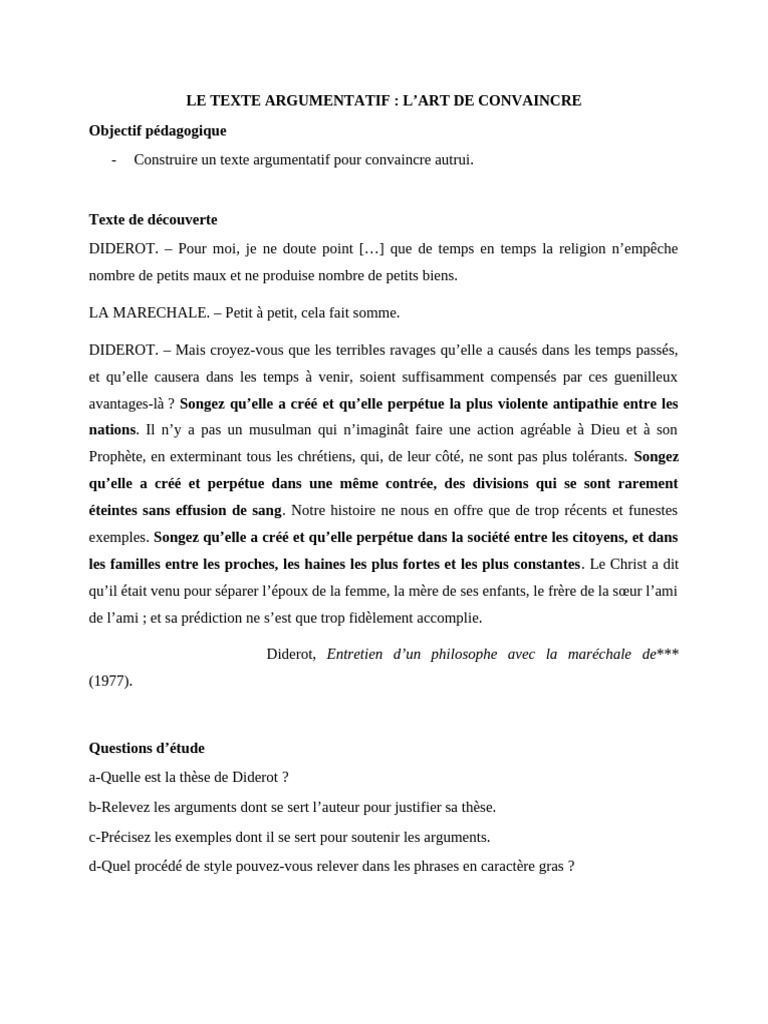 S1 B 2-Le Texte Argumentatif Lart de Convaincre | PDF
