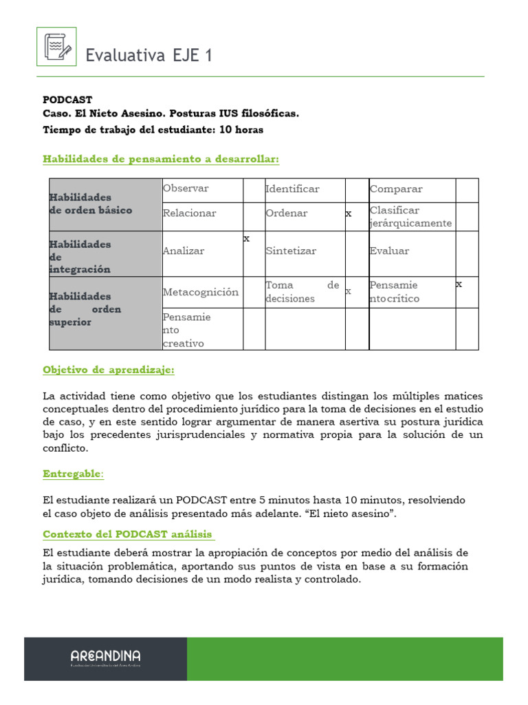 Filosofía Actividad Eje 1. El Nieto Asesino-1 | PDF