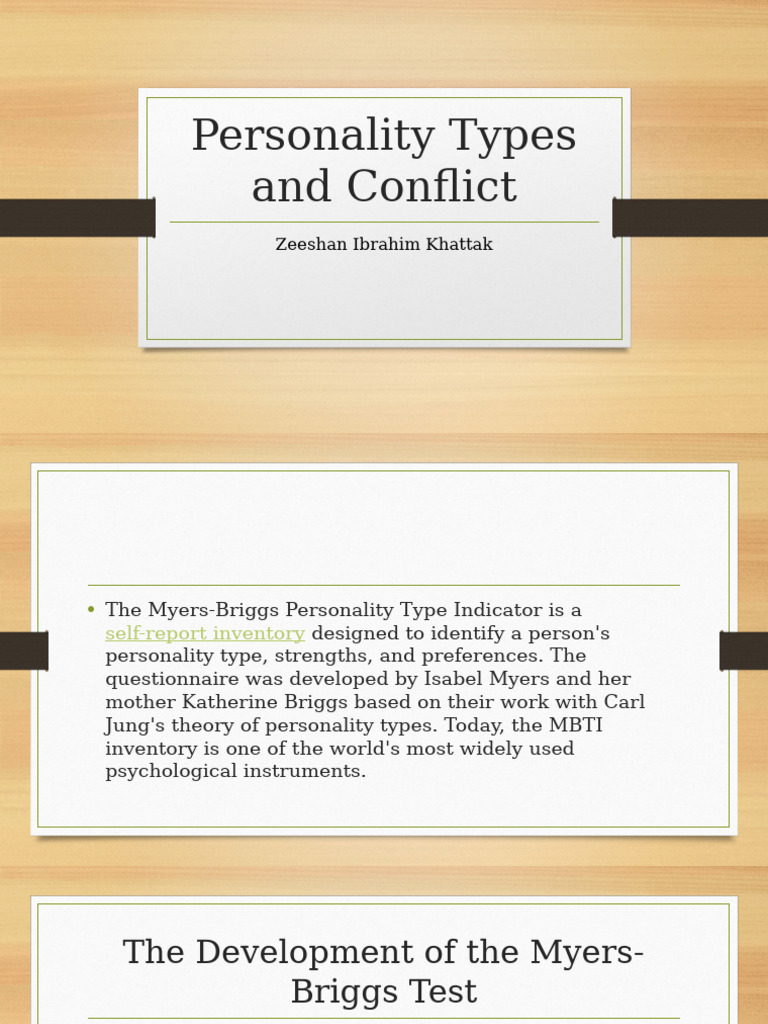 Personality Types and Conflict | PDF