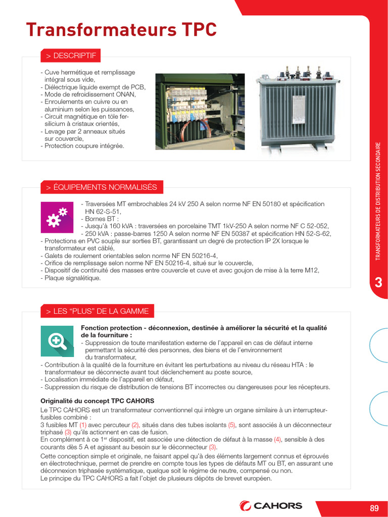 Transformateurs TPC Souterrains | PDF