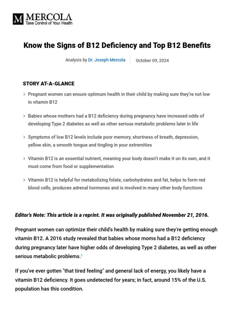 vitamin-b12-deficiency-pdf | PDF