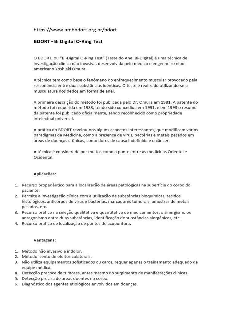 Bdort digital oring teste | PDF