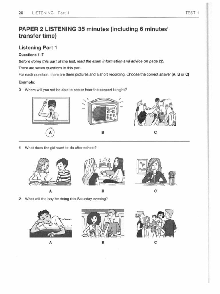 Listening Part 1 | PDF