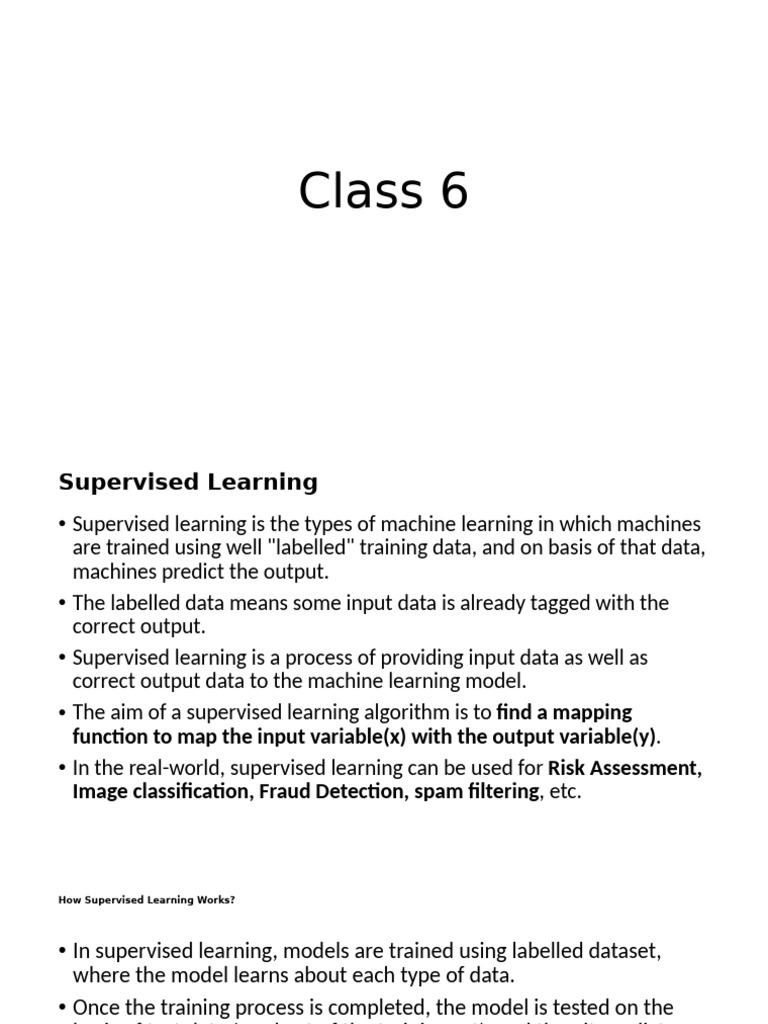Overview of Supervised Machine Learning | PDF | Regression Analysis | Dependent And Independent ...