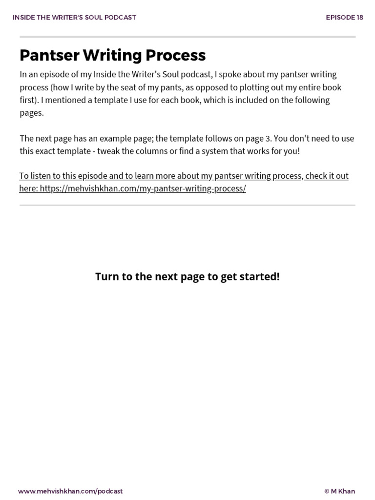 Ep 18 Pantser Process | PDF