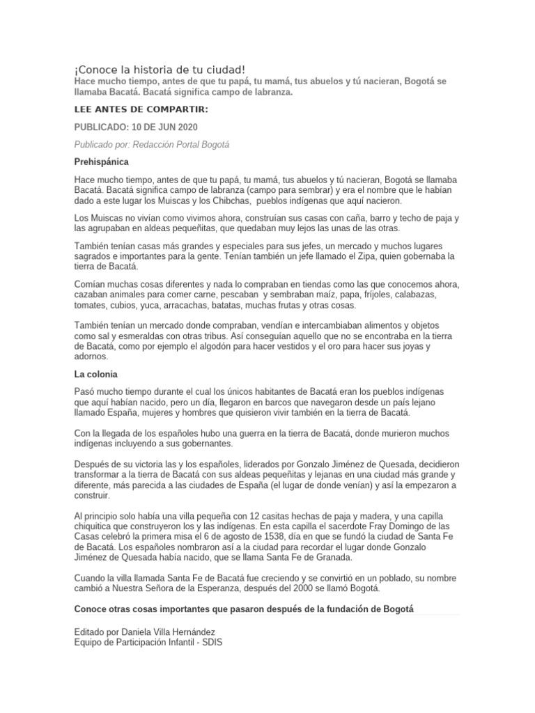 Conoce la historia de tu ciudad | PDF Conoce la historia de tu ciudad | PDF
