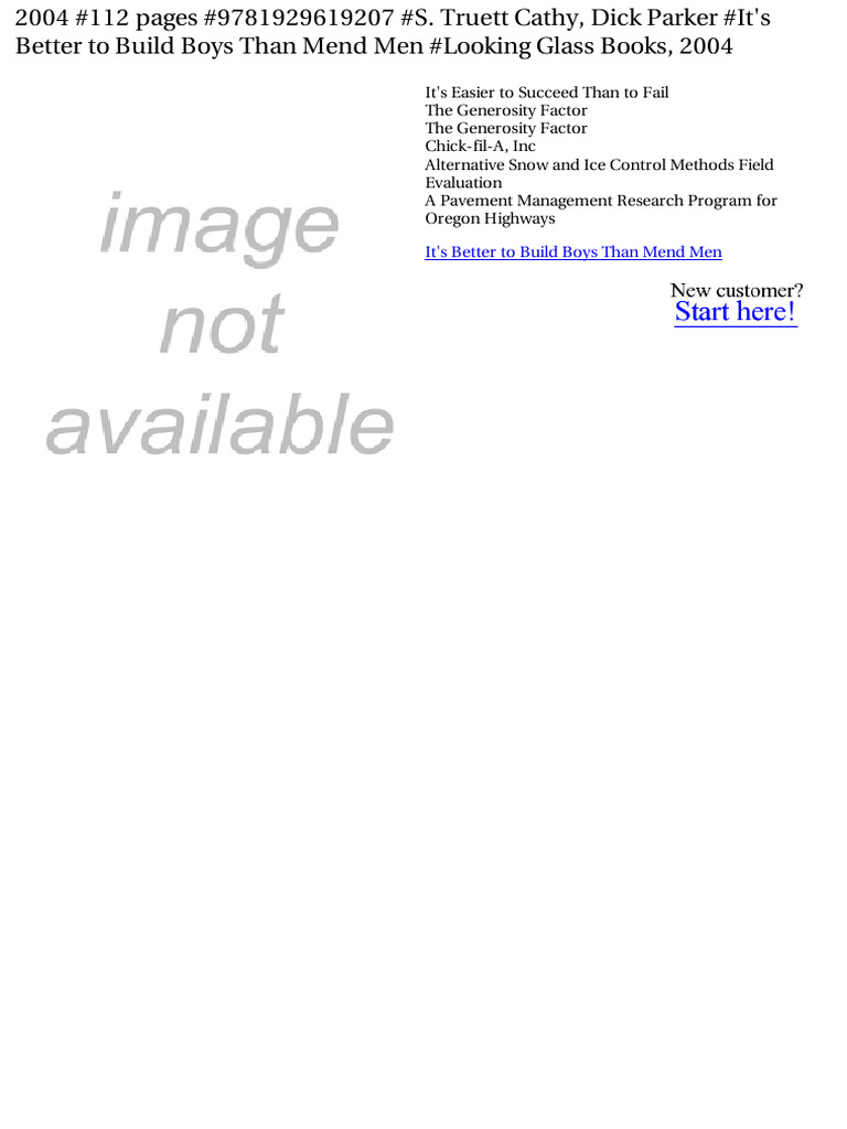 Its Better To Build Boys | PDF