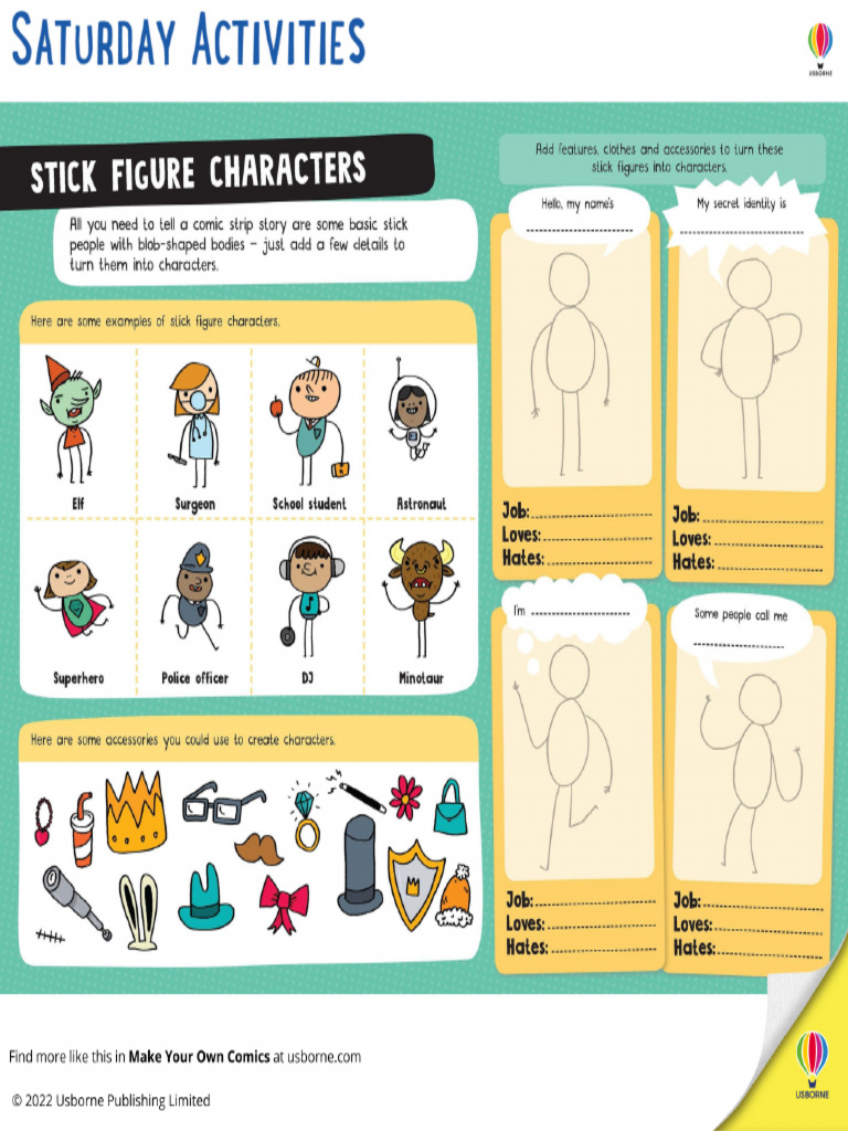 Make Your Own Comics Activity Sheet | PDF