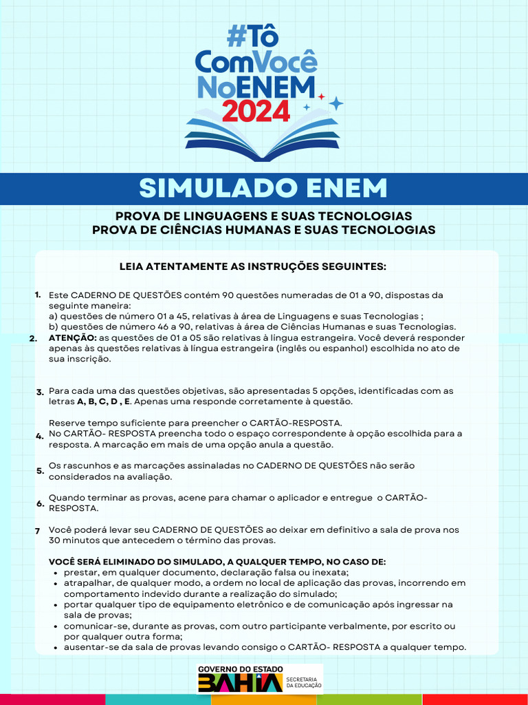 Simulado Enem Ling - VF | PDF
