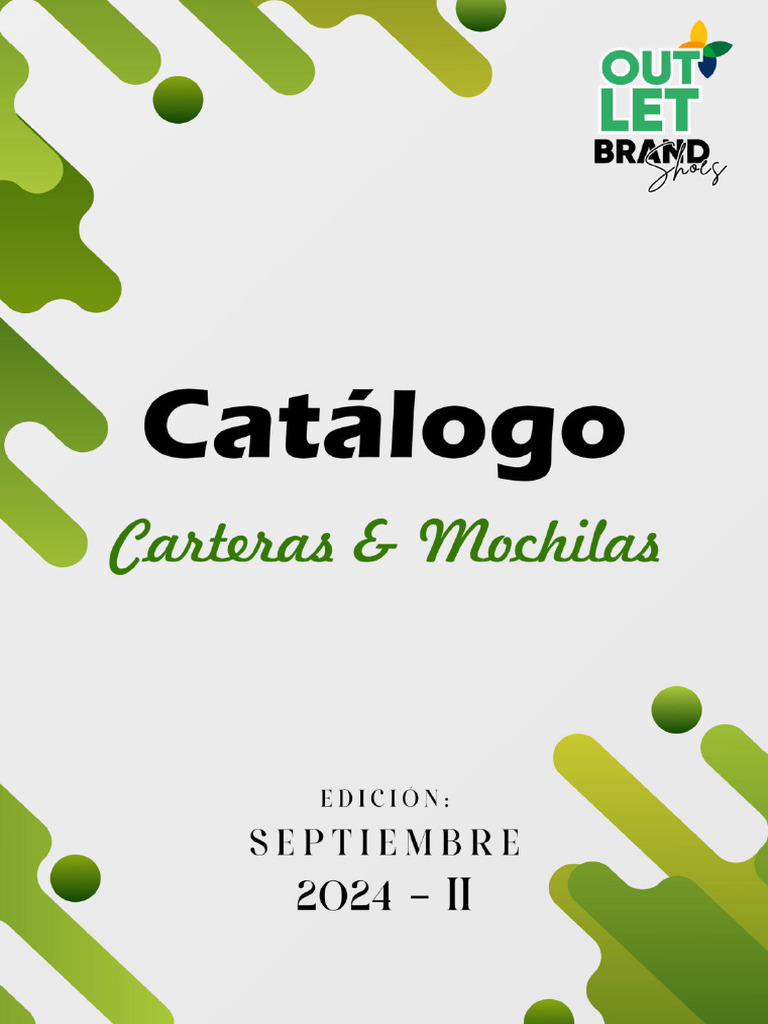 Catalogo Carteras y Mochilas Outlet Septiembre 2024 | PDF
